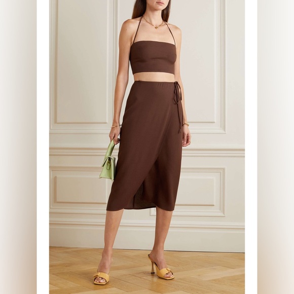 Reformation | Skirts | Reformationvoyage Crepe Top And Midi Wrap Skirt ...